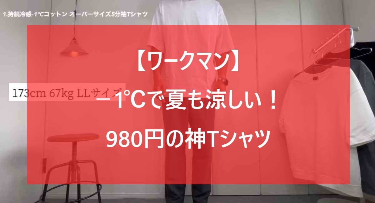 【ワークマン】持続冷感-1℃で夏も快適！コットン オーバーサイズTシャツは980円で着回し力最高！ | イチオシ | ichioshi