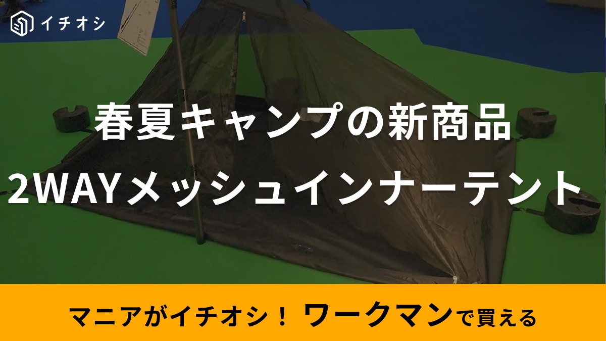 2024年3月発売「最新キャンプギアが3900円」【ワークマン】のメッシュテントは2WAYでめちゃお得～！ | イチオシ | ichioshi