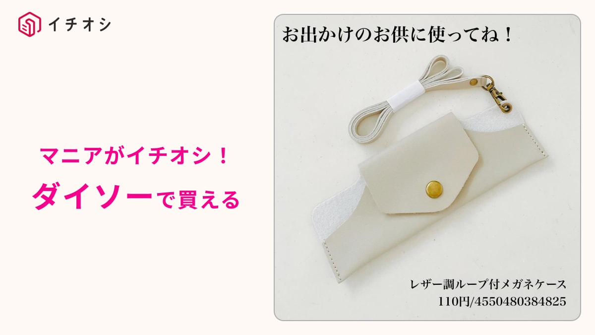 【ダイソー最強コスパ】110円の「完璧な」メガネケース!?レザー調で高見えしすぎ！ | イチオシ | ichioshi